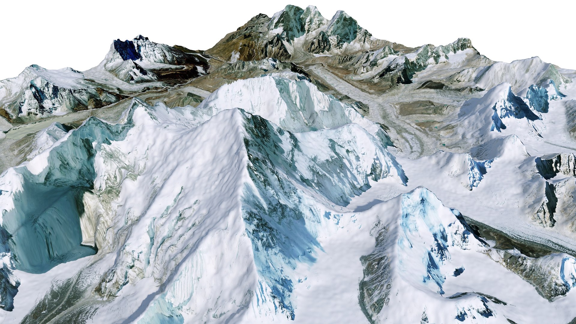 3D Nuptse Mountain Nepal - TurboSquid 2061875