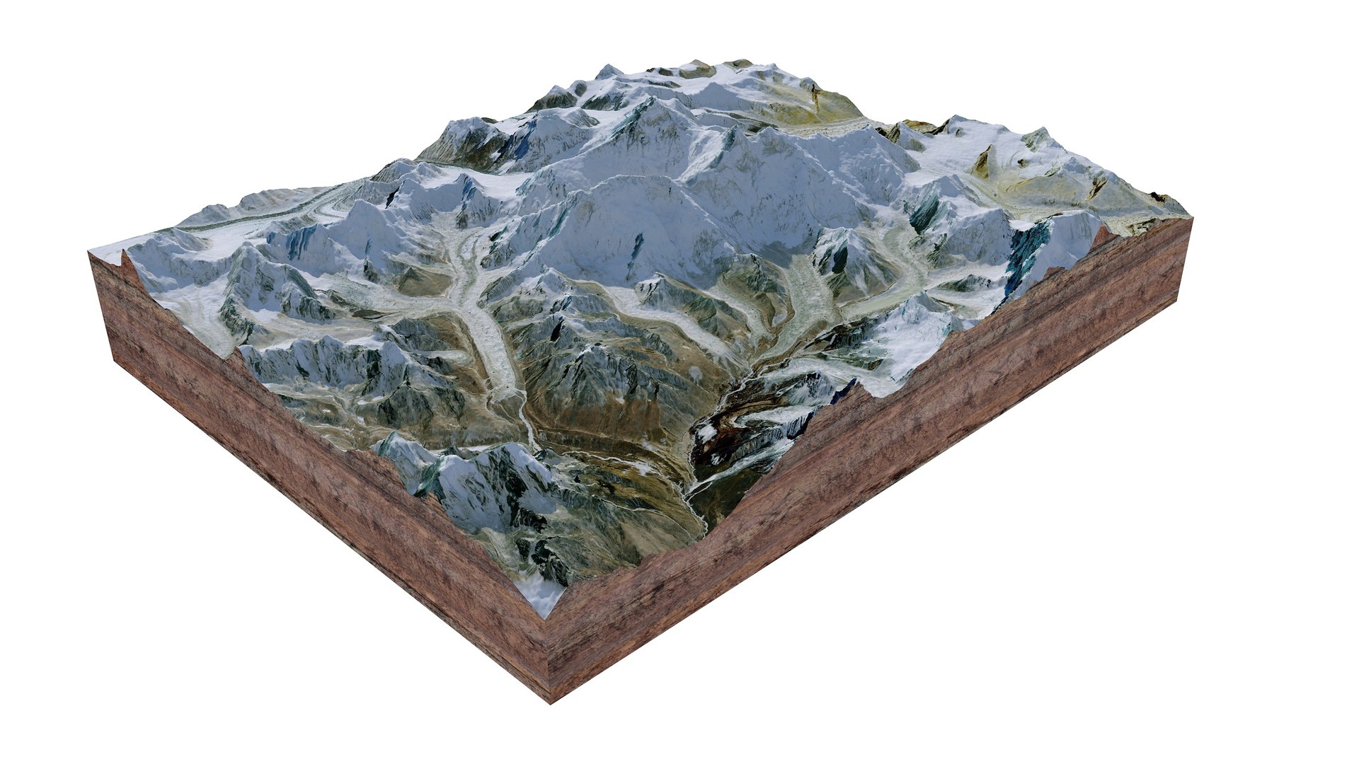 3D Nuptse Mountain Nepal - TurboSquid 2061875