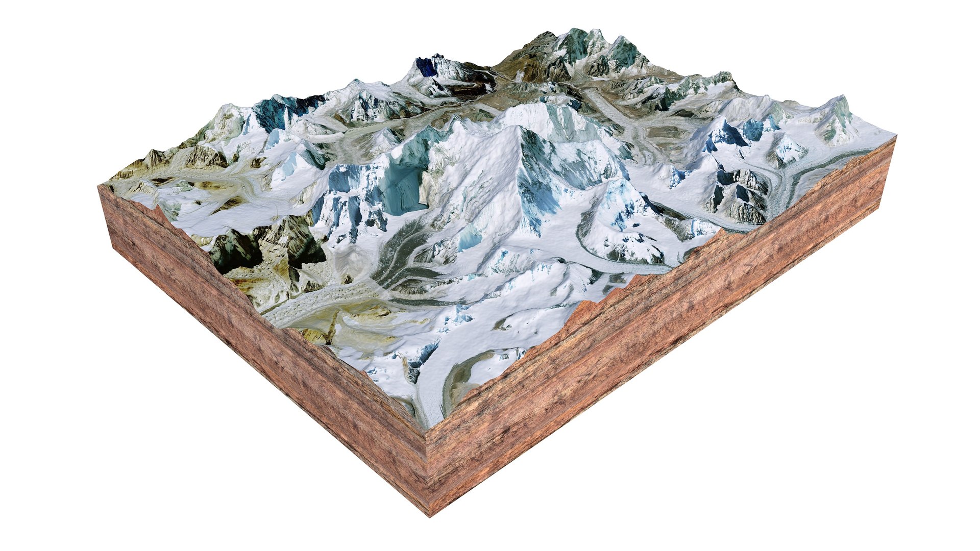 3D Nuptse Mountain Nepal - TurboSquid 2061875