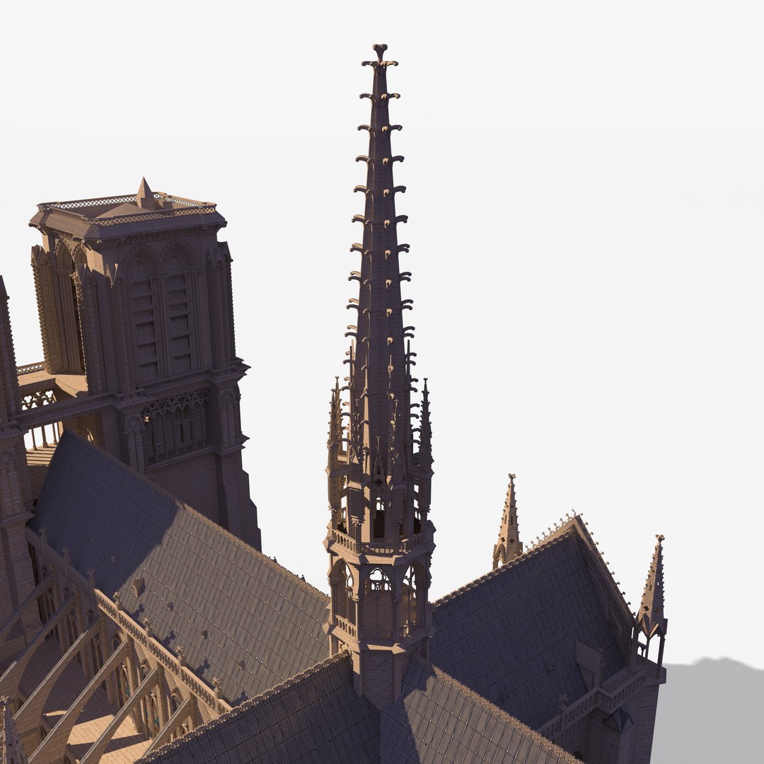 3D Notre Dame Gothic Cathedral Model - TurboSquid 1398288