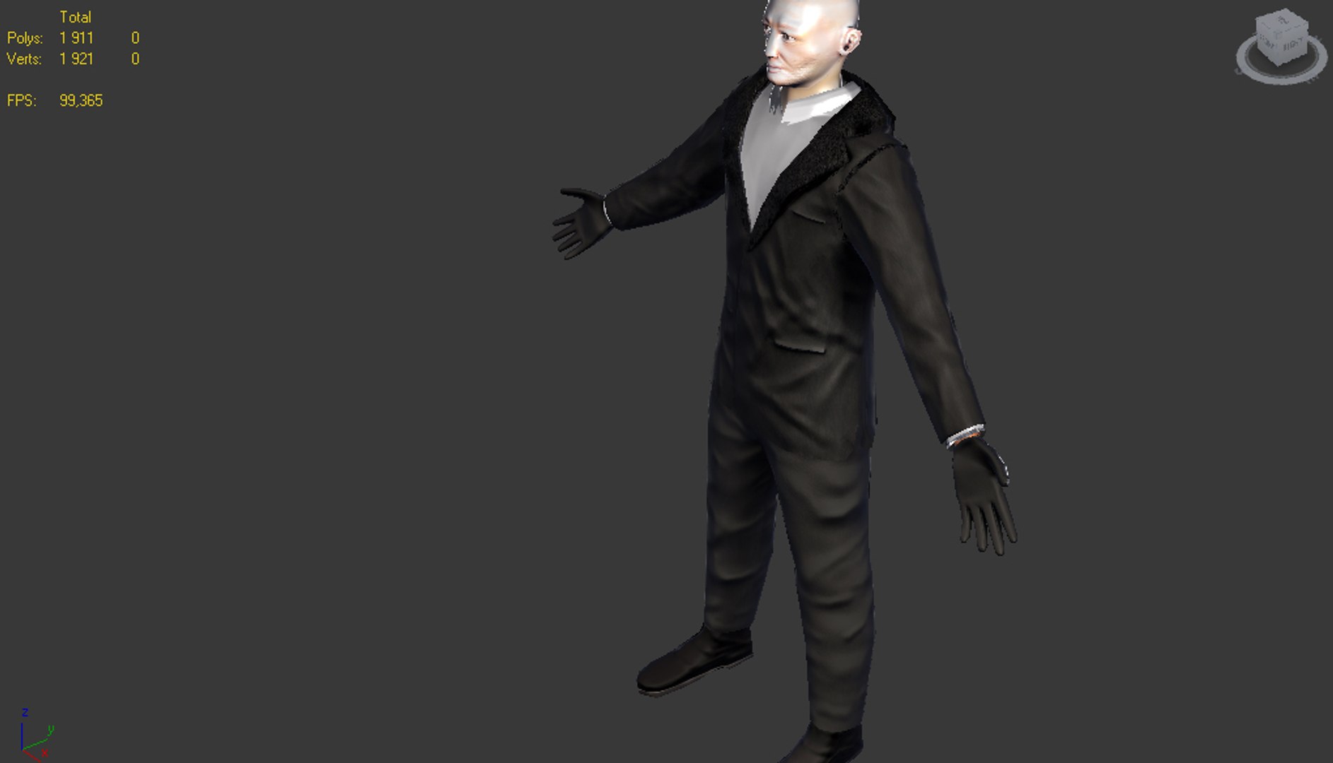 3d Model Of Character Agent Man