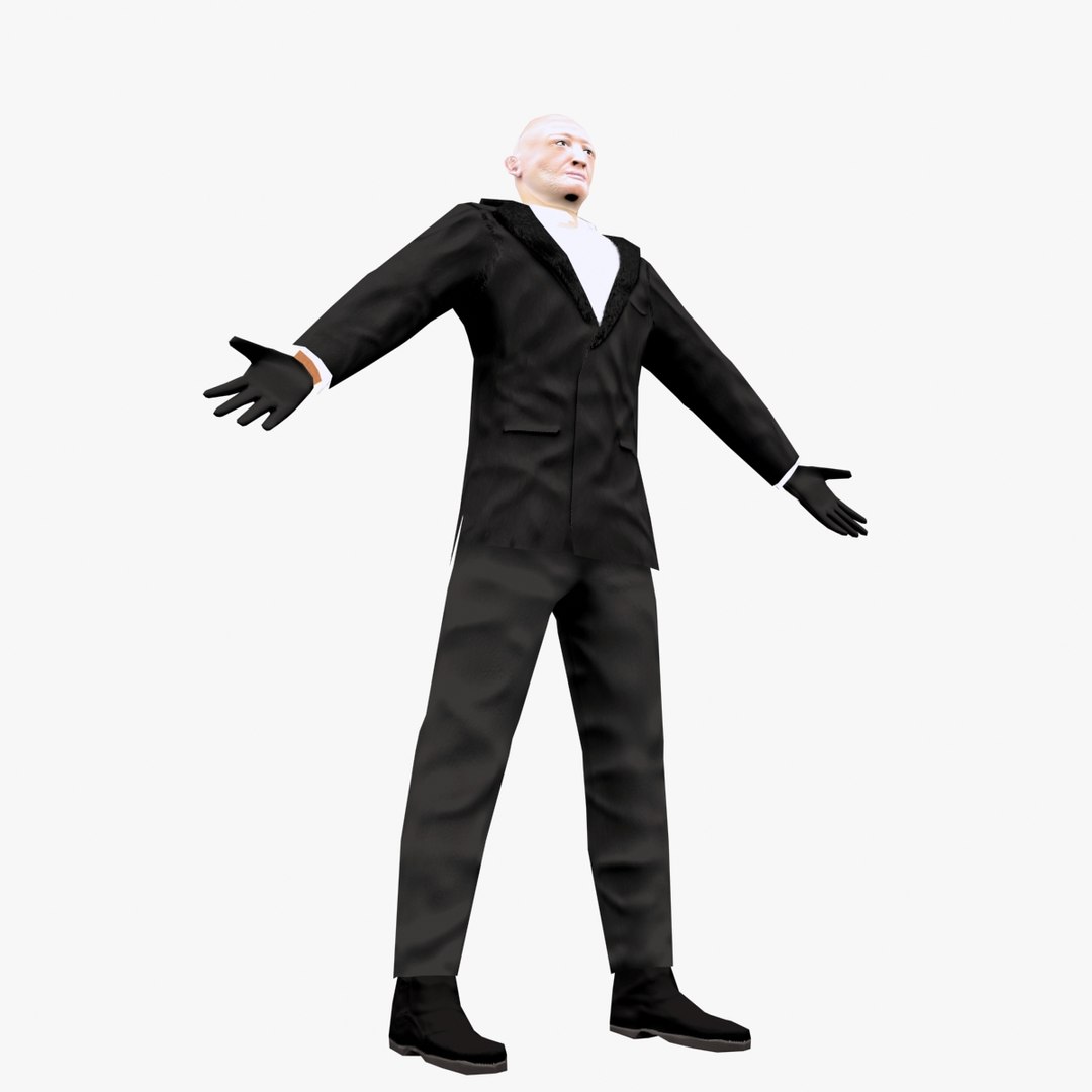 3d model of character agent man