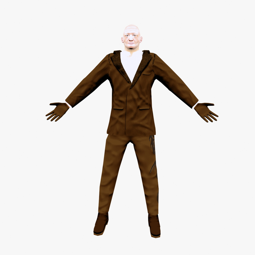 3d Model Of Character Agent Man