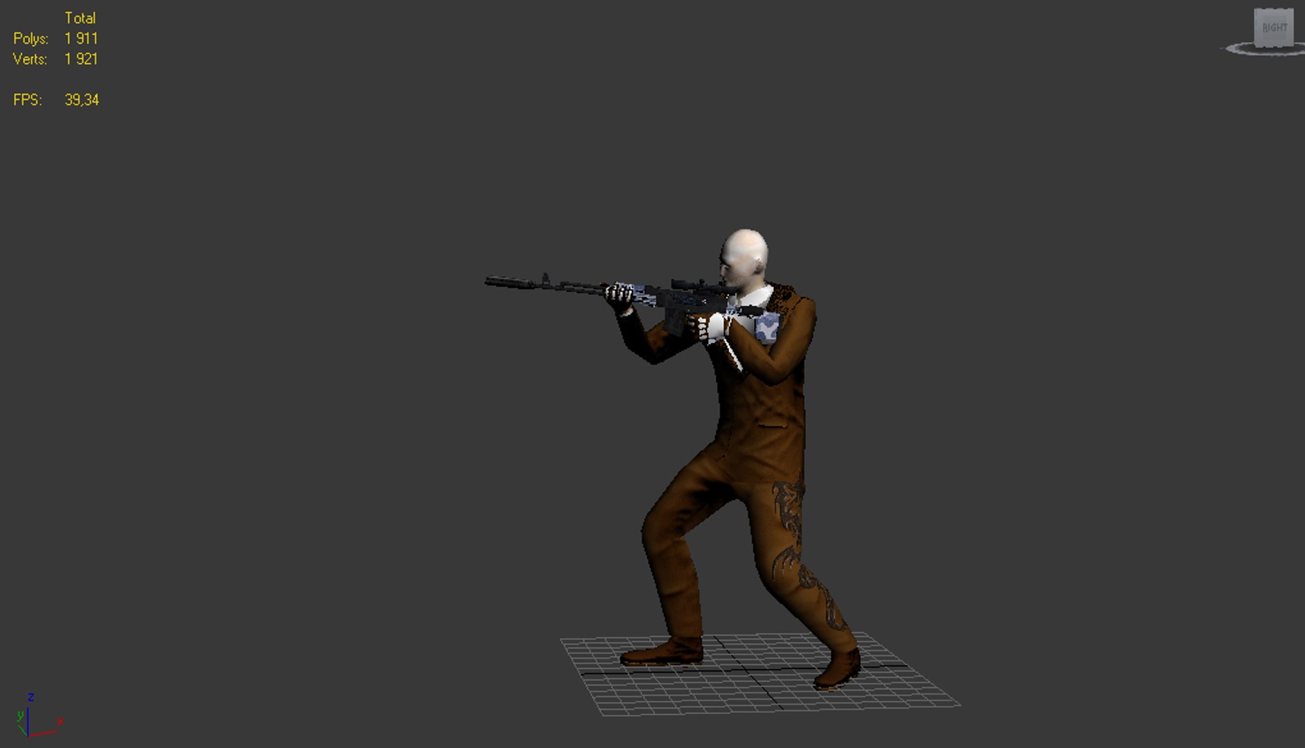 3d Model Of Character Agent Man