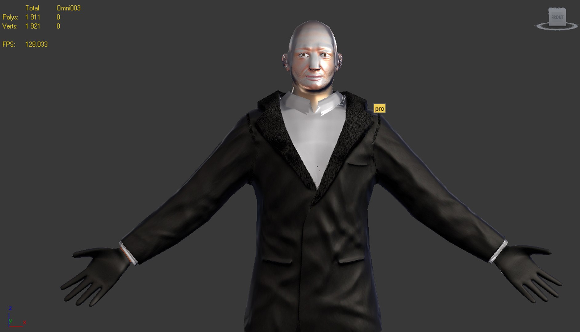 3d Model Of Character Agent Man