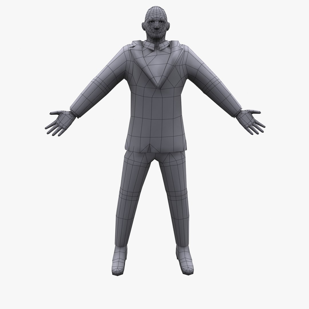 3d model of character agent man