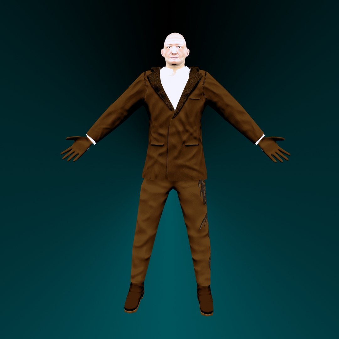 3d model of character agent man