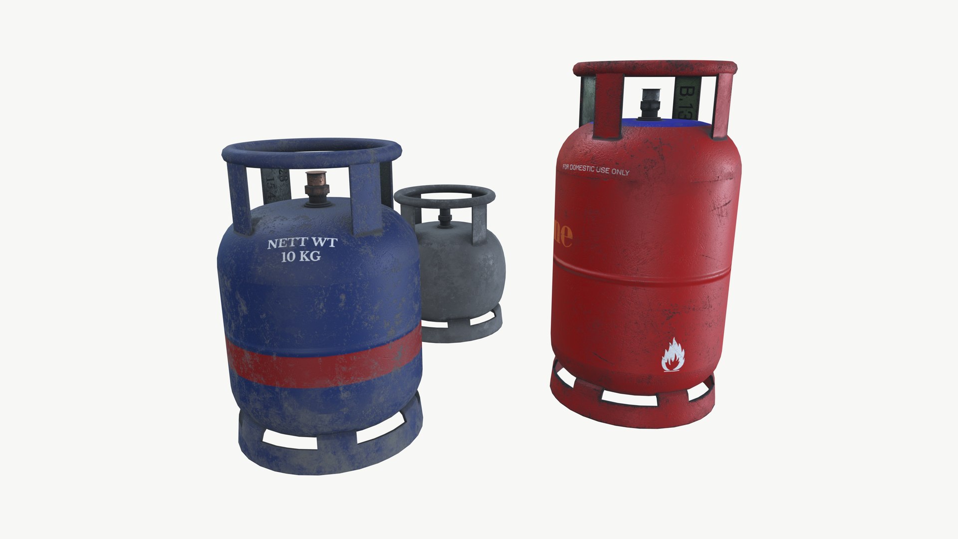 3D Gas Cylinder Model - TurboSquid 2343050