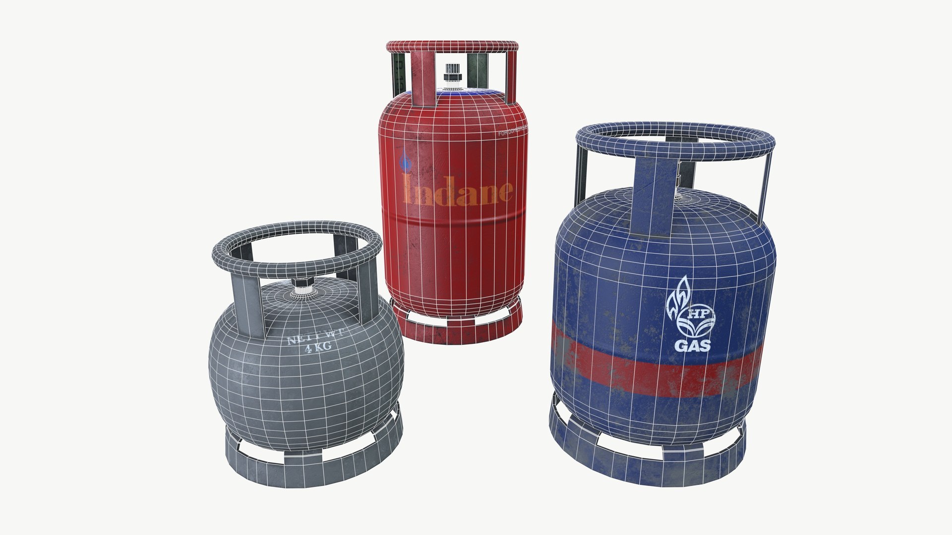 3D Gas Cylinder Model - TurboSquid 2343050