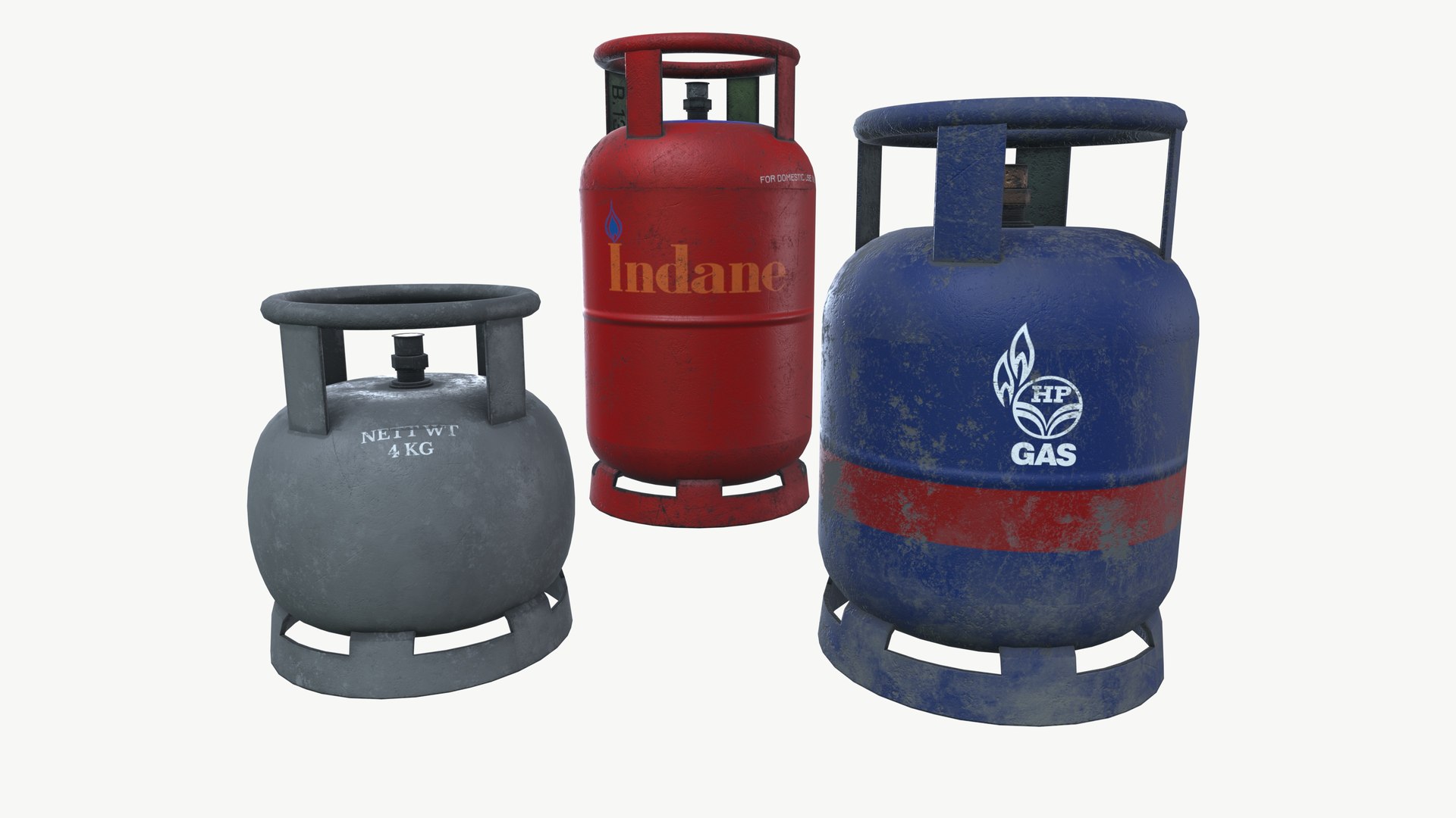 3D Gas Cylinder Model - TurboSquid 2343050