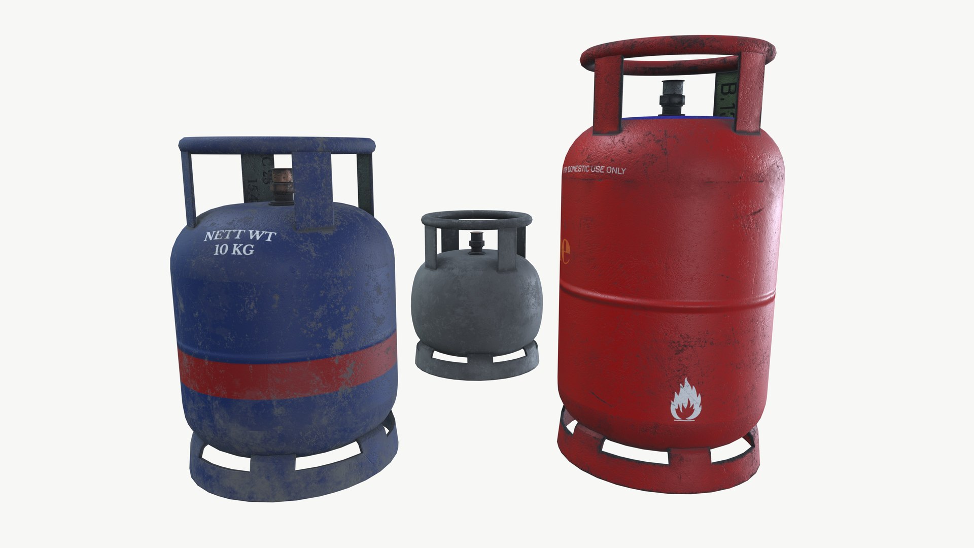3D Gas Cylinder Model - TurboSquid 2343050
