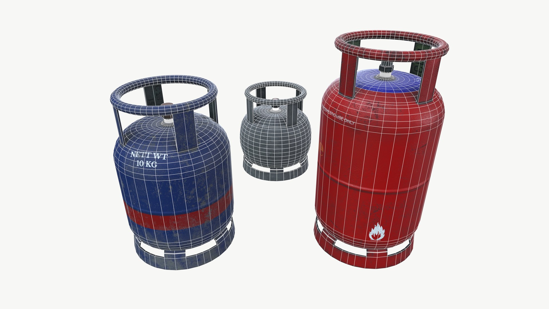 3D Gas Cylinder Model - TurboSquid 2343050