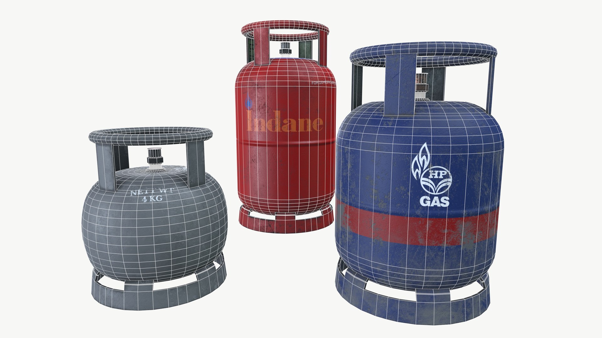 3D Gas Cylinder Model - TurboSquid 2343050
