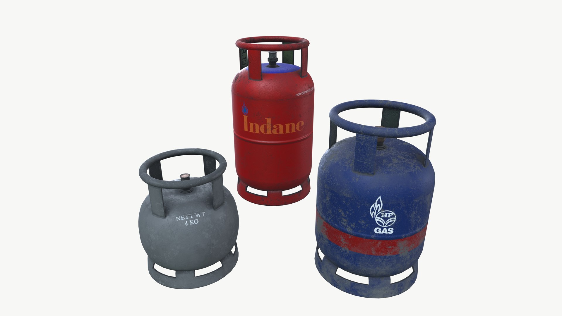 3D Gas Cylinder Model - TurboSquid 2343050