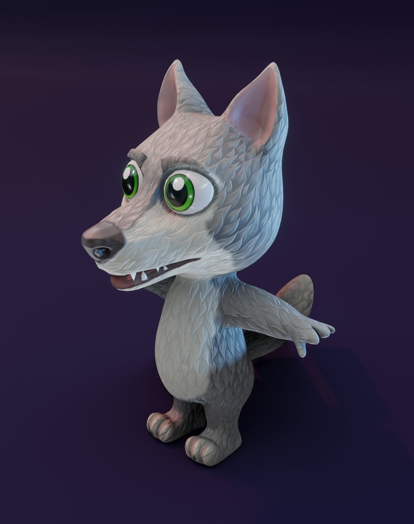 3D Cartoon Wolf 3D Models model - TurboSquid 1929544