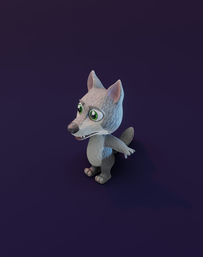 3D Cartoon Wolf 3D Models model - TurboSquid 1929544