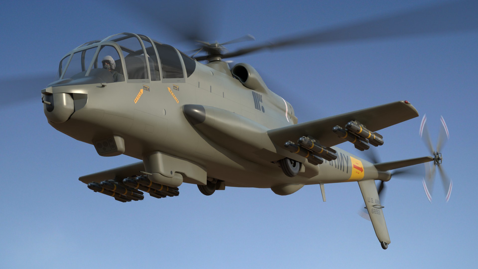 3D Lockheed AH56 Cheyenne - TurboSquid 2399745