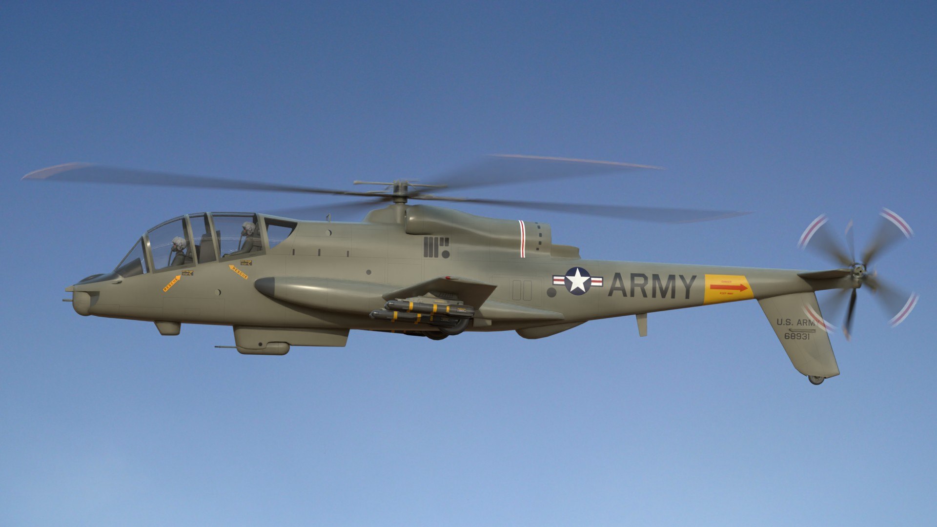 3D Lockheed AH56 Cheyenne - TurboSquid 2399745