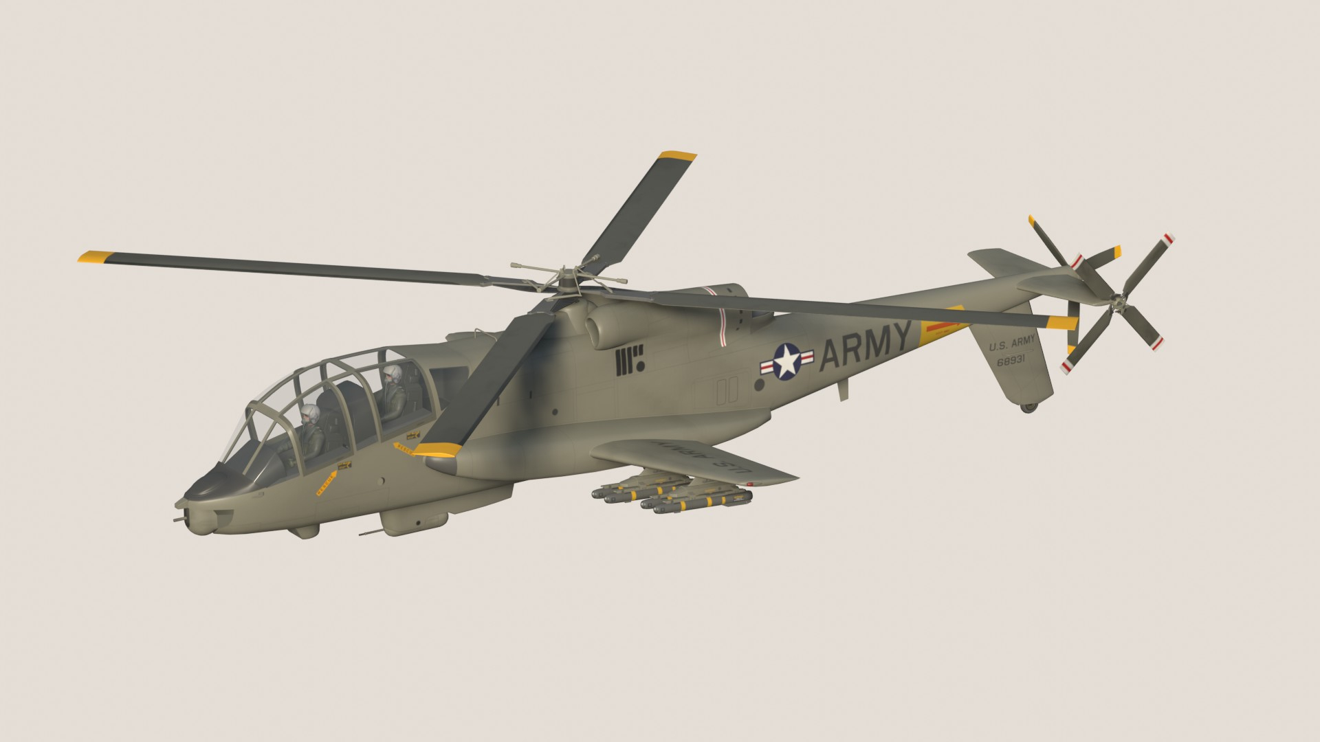 3D Lockheed AH56 Cheyenne - TurboSquid 2399745