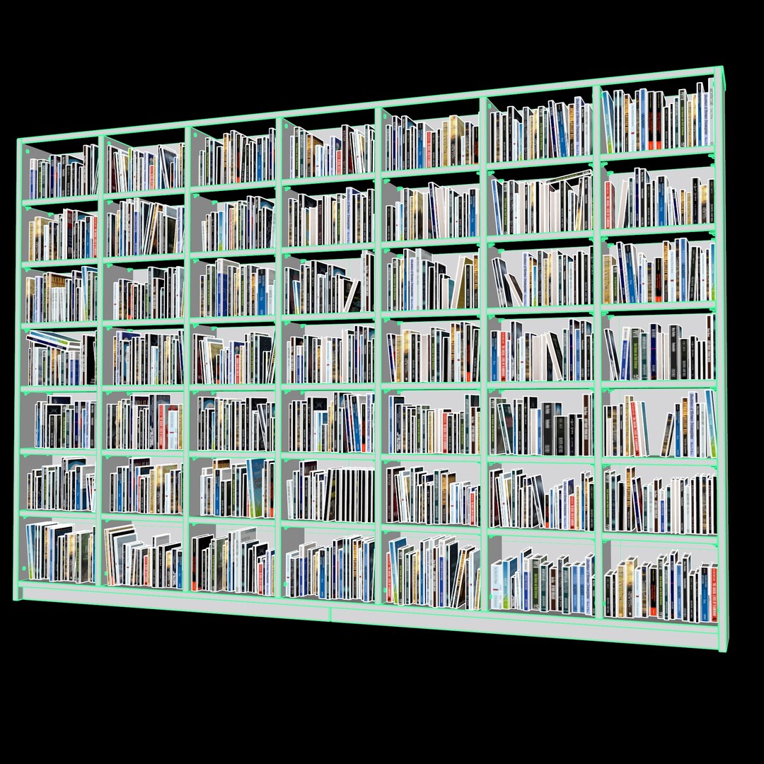 3D Book Shelf - TurboSquid 2248870