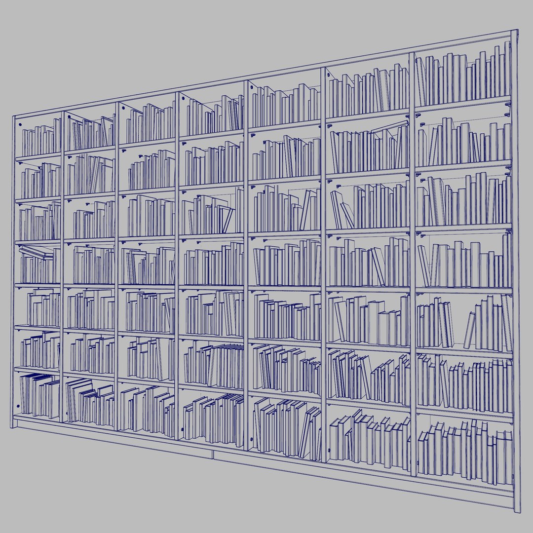 3D Book Shelf - TurboSquid 2248870