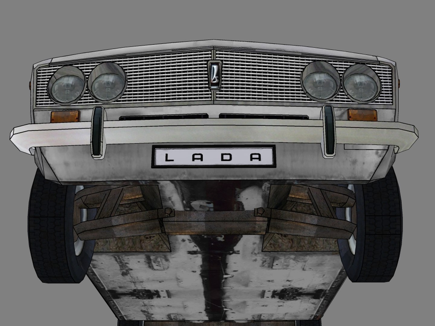 Old Lada-2106 3d Model