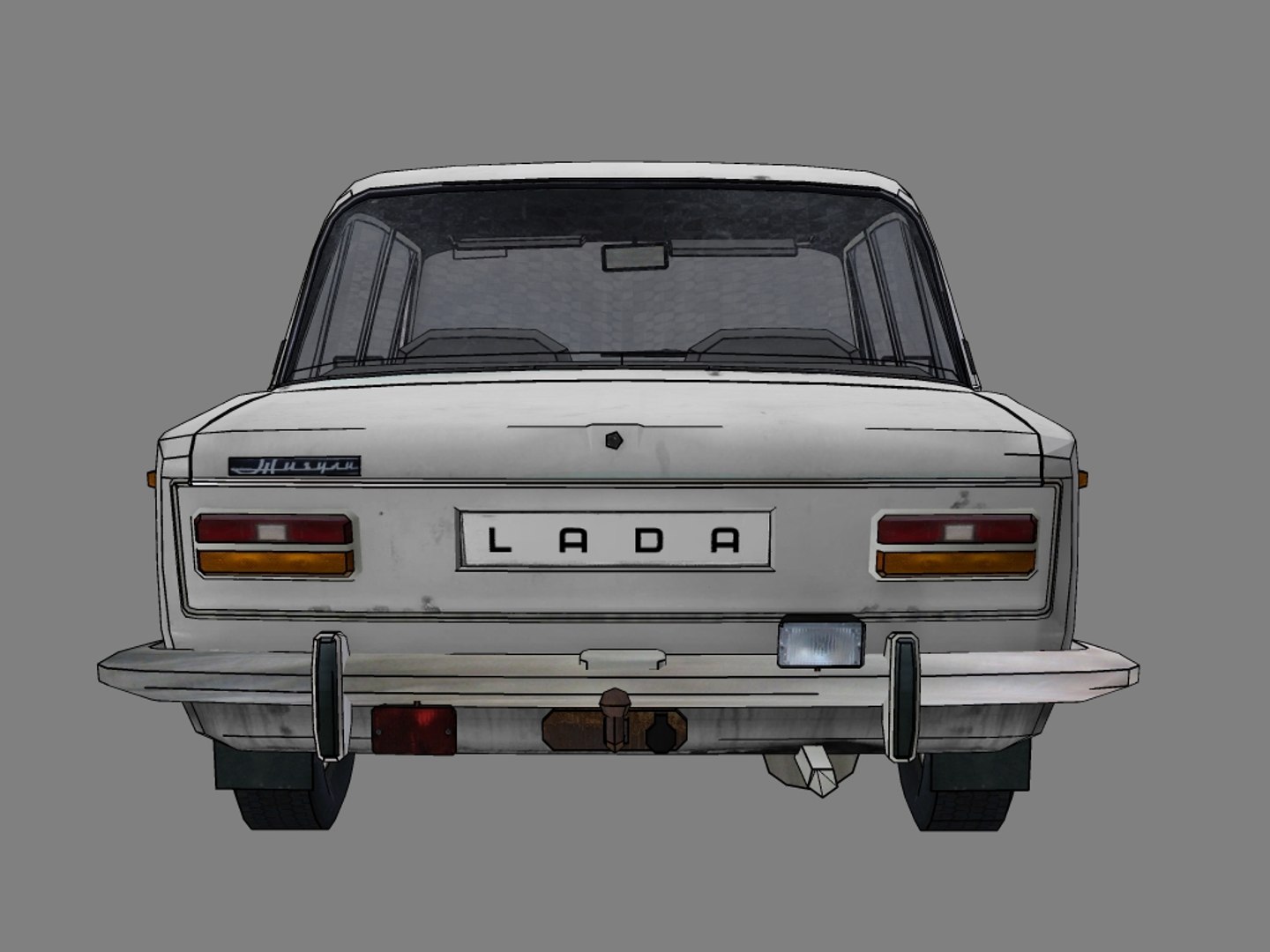 Old Lada-2106 3d Model