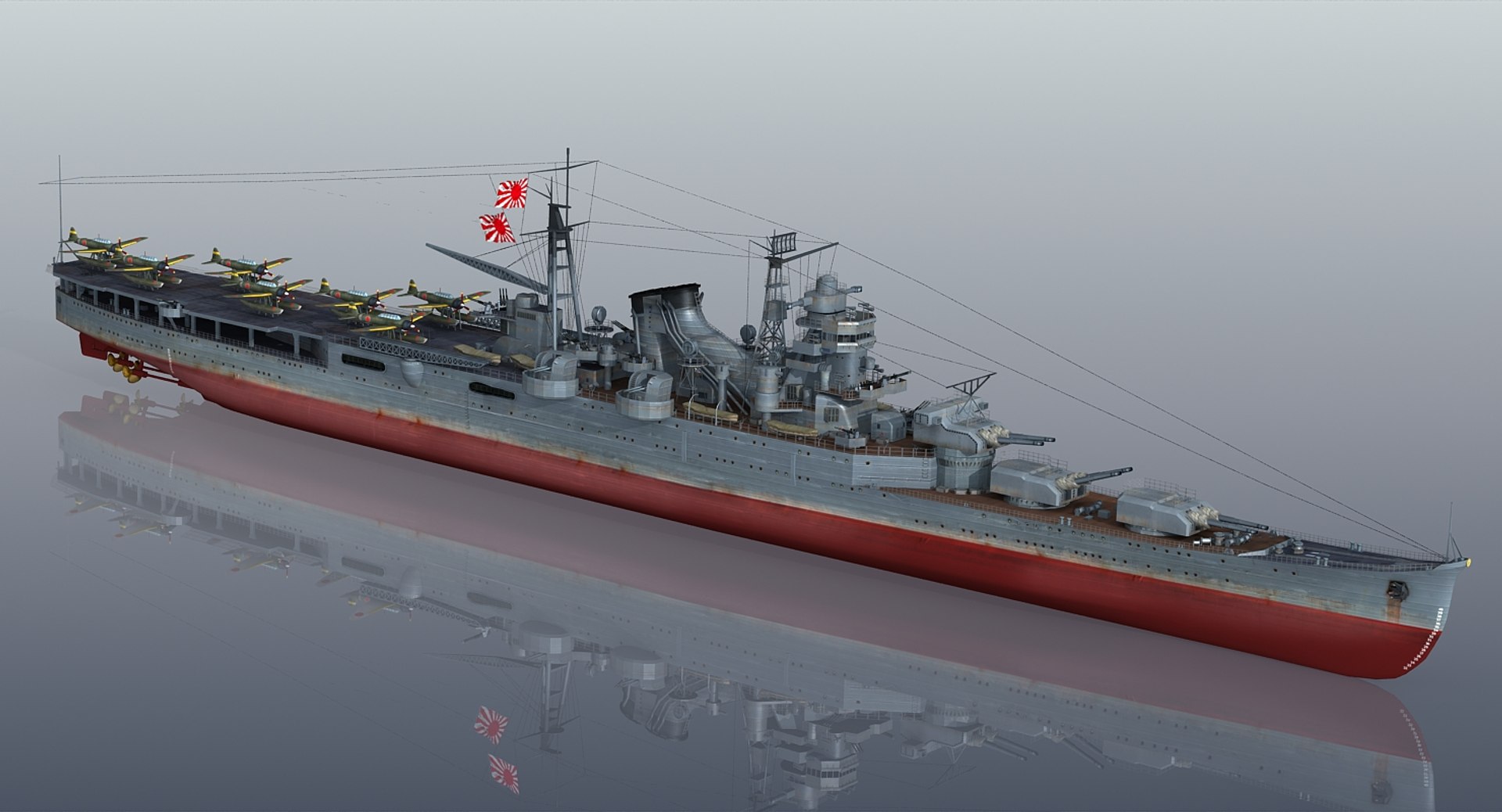 Japanese Cruiser Mogami 3D Model - TurboSquid 1442447
