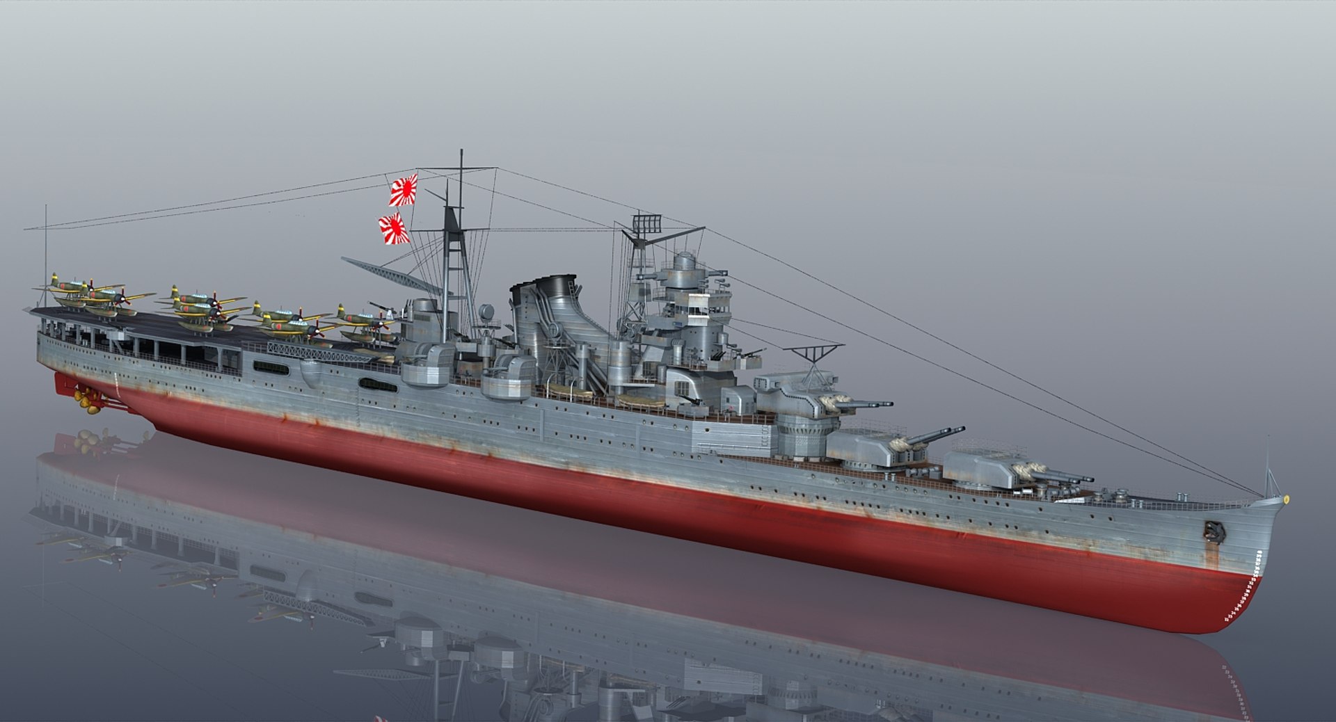 Japanese Cruiser Mogami 3D Model - TurboSquid 1442447