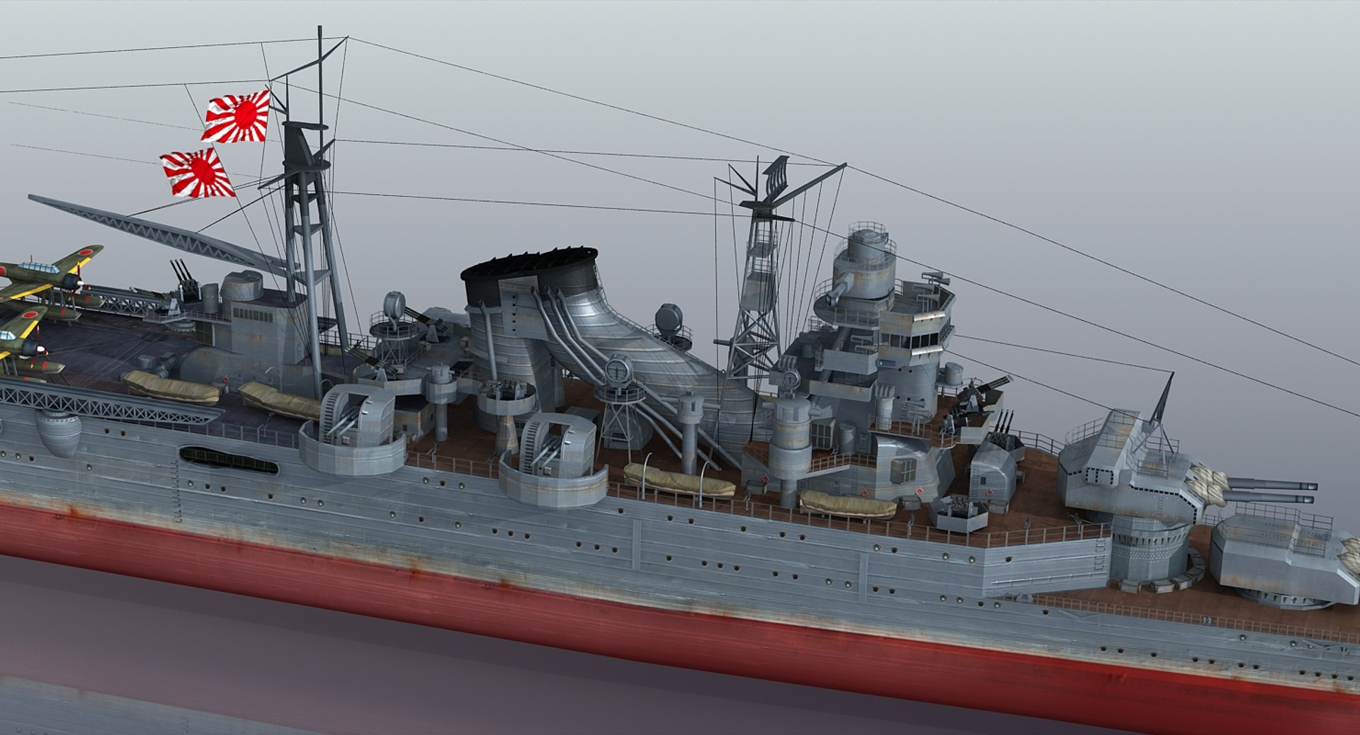 Japanese Cruiser Mogami 3D Model - TurboSquid 1442447