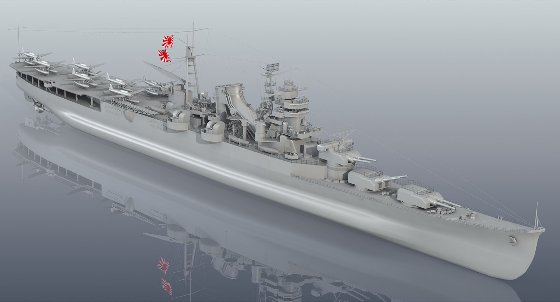 Japanese Cruiser Mogami 3D Model - TurboSquid 1442447