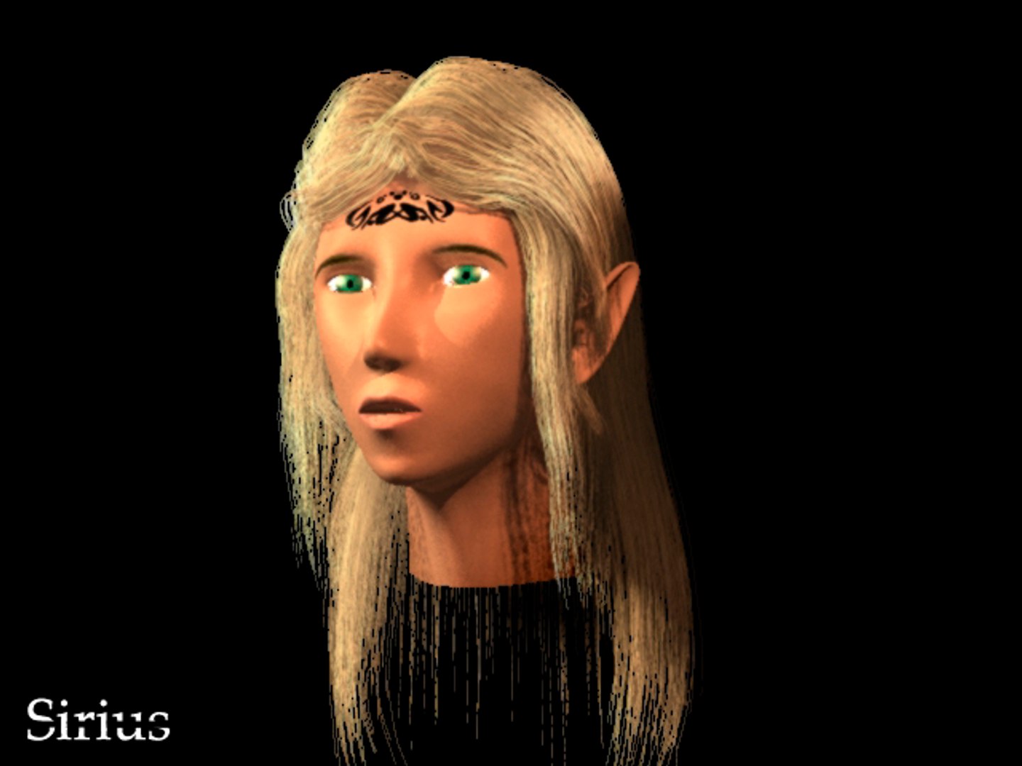 3d Elven Lightwave Hairs Model