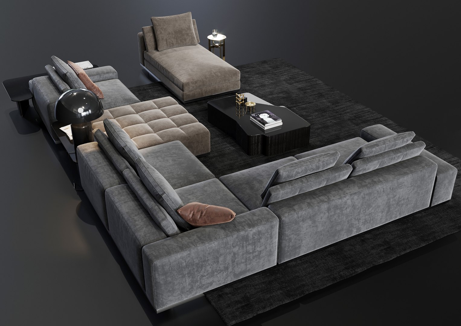 3D Model Minotti Lawrence Set - TurboSquid 1411817