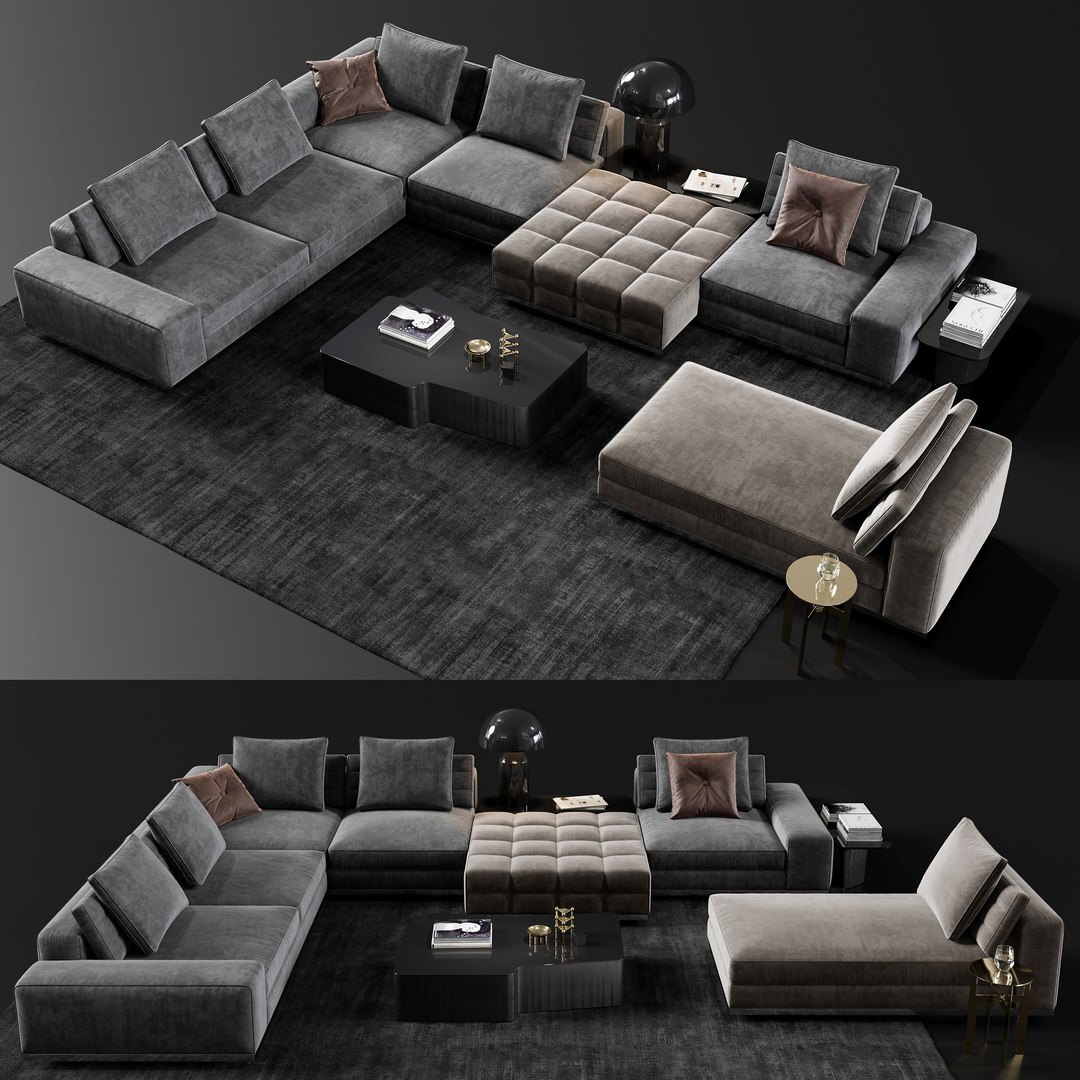3D Model Minotti Lawrence Set - TurboSquid 1411817