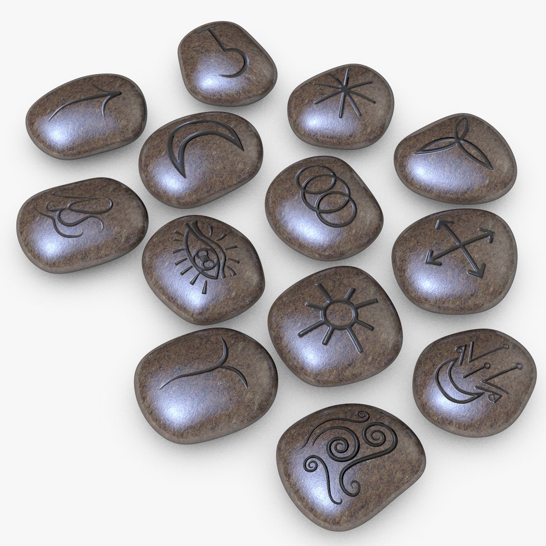 Witch Rune Stones 3D Model - TurboSquid 2193118