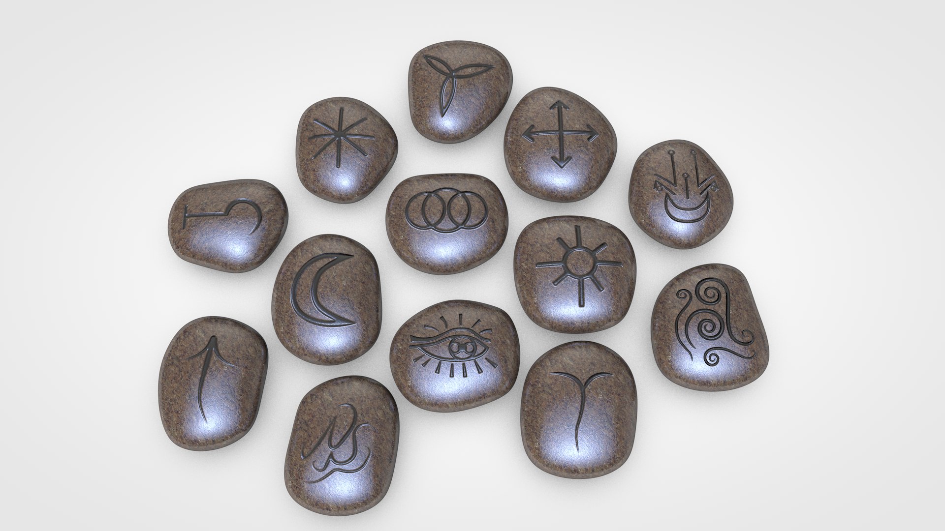 Witch Rune Stones 3D Model - TurboSquid 2193118
