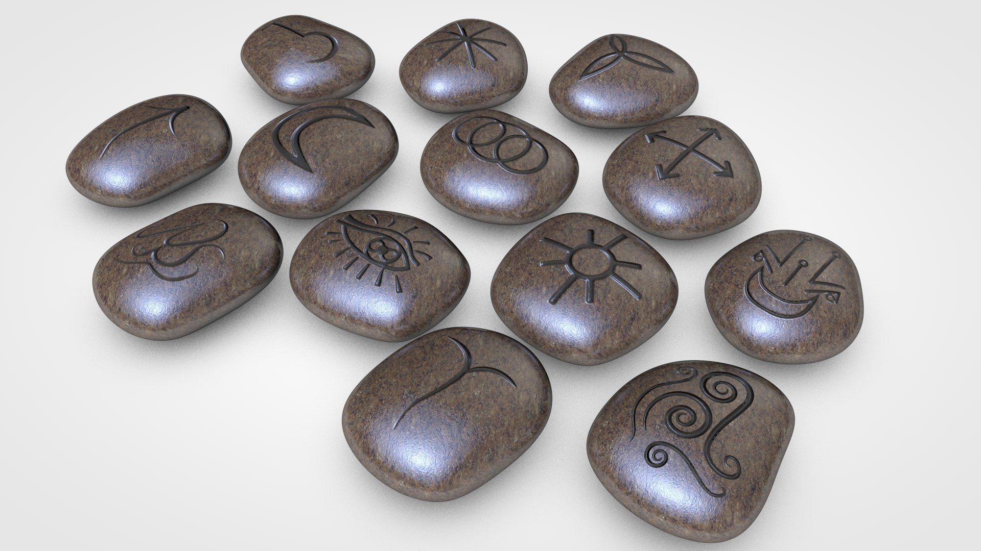 Witch Rune Stones 3D Model - TurboSquid 2193118
