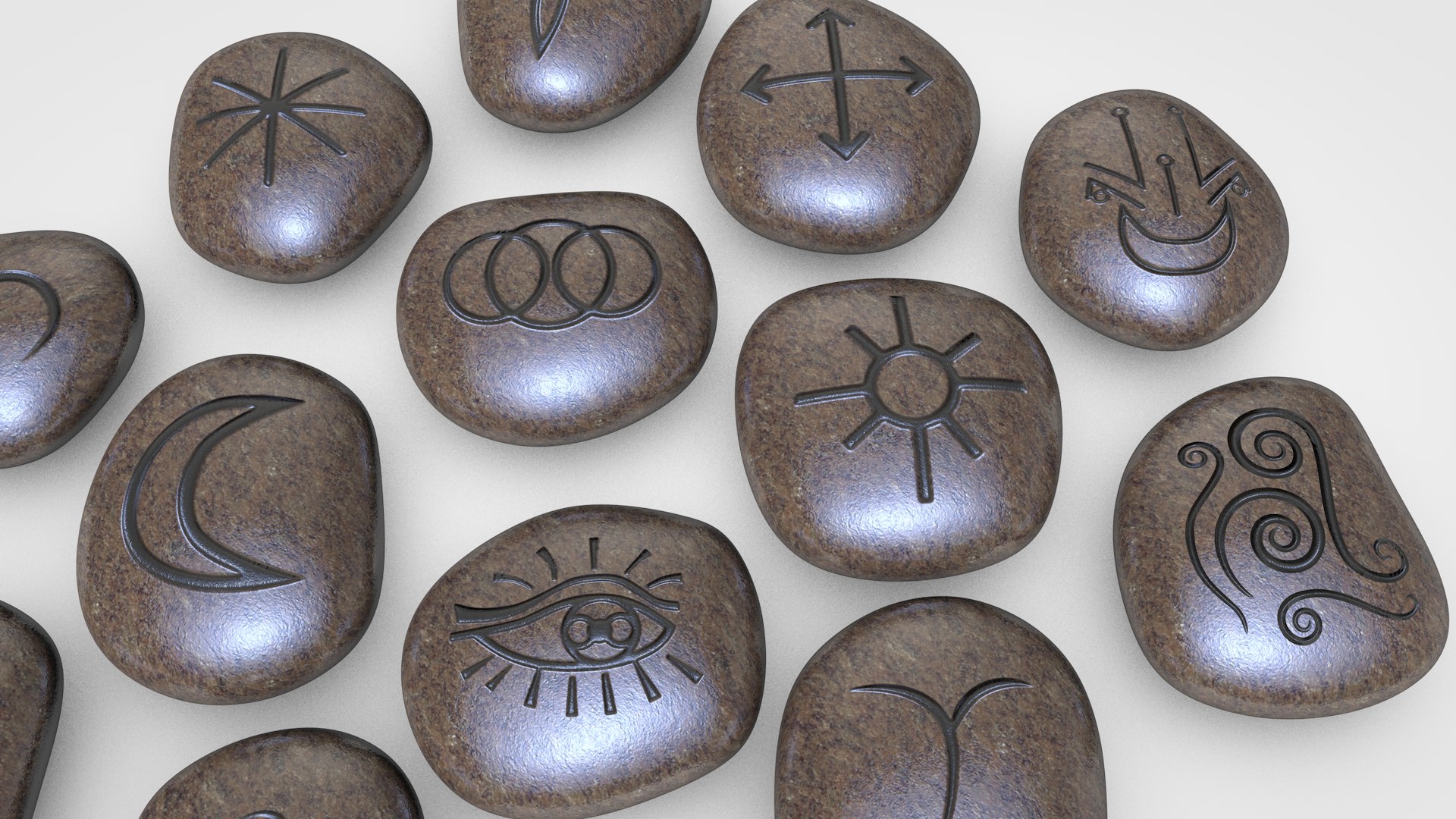 Witch Rune Stones 3D Model - TurboSquid 2193118