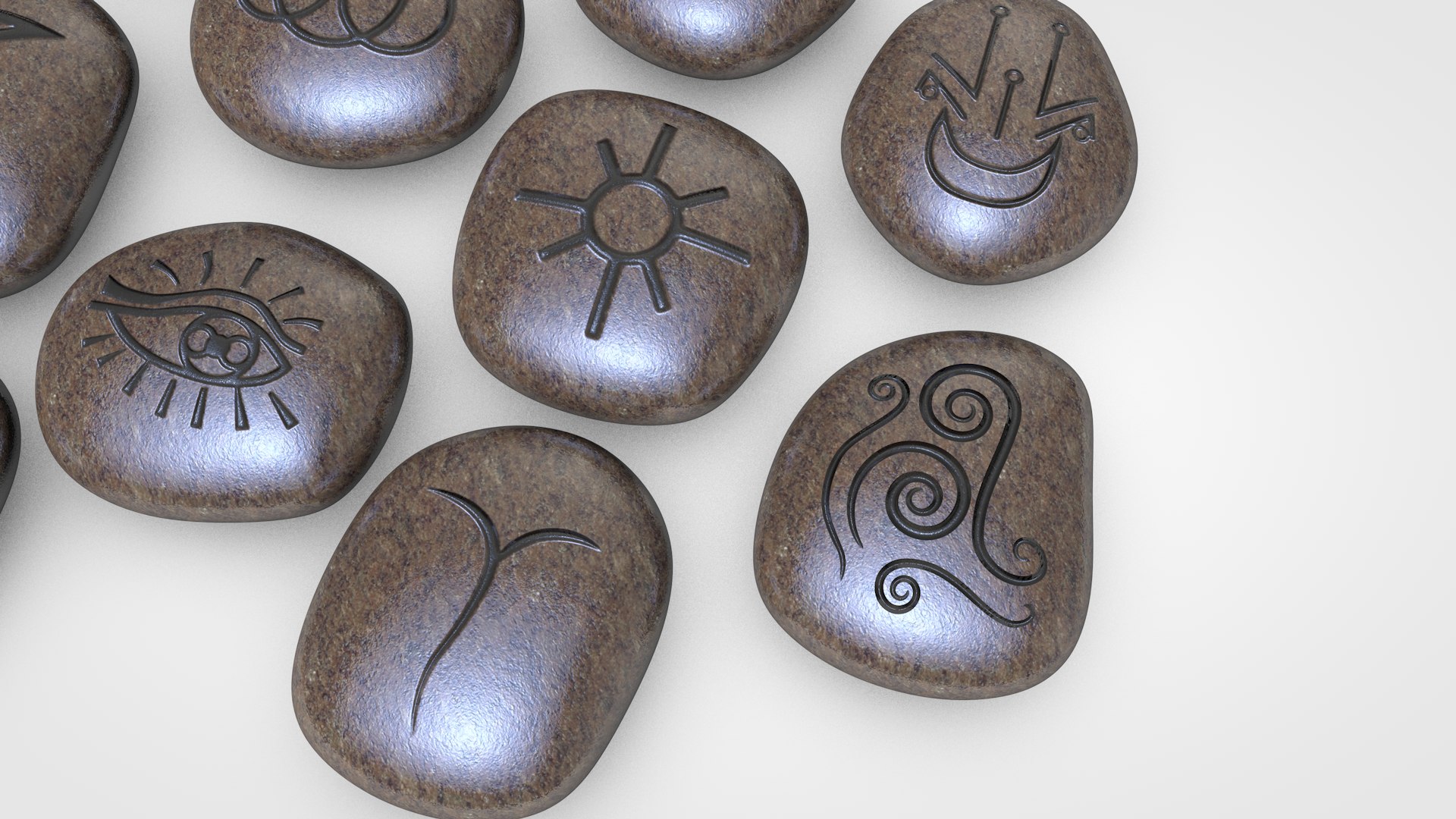 Witch Rune Stones 3D Model - TurboSquid 2193118