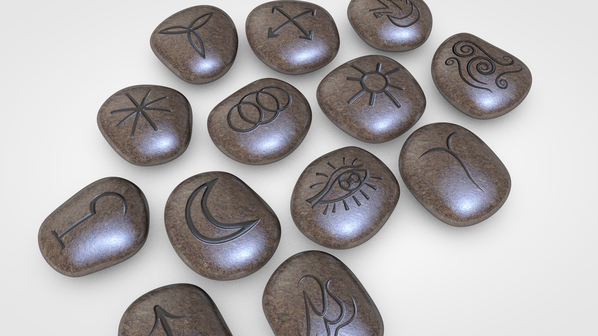 Witch Rune Stones 3D Model - TurboSquid 2193118