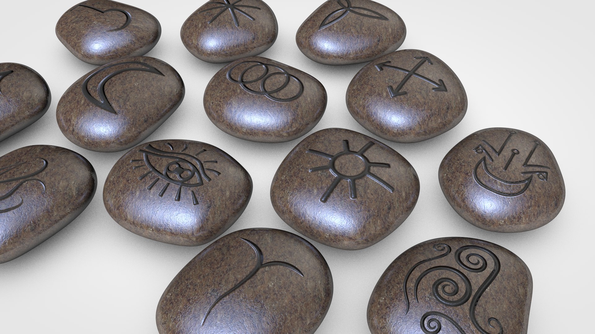 Witch Rune Stones 3D Model - TurboSquid 2193118