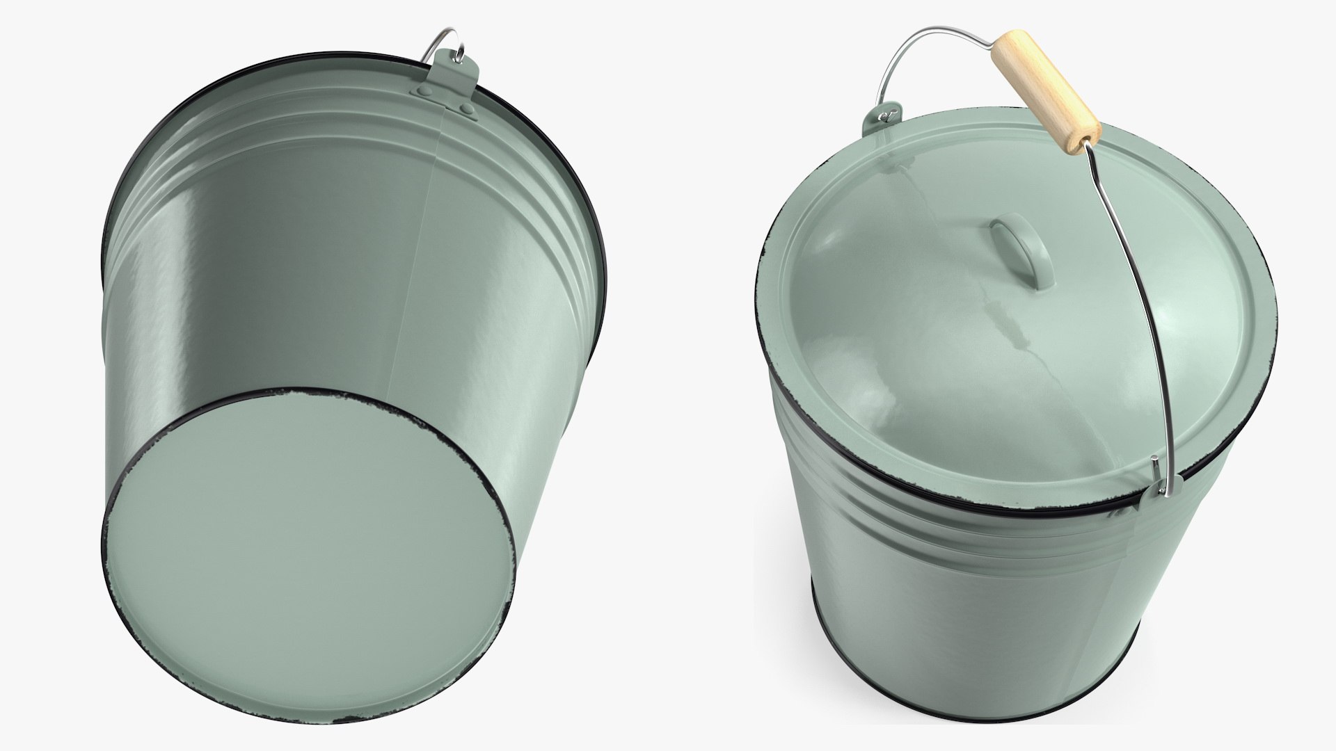 3D blue enamel bucket lid - TurboSquid 1637759