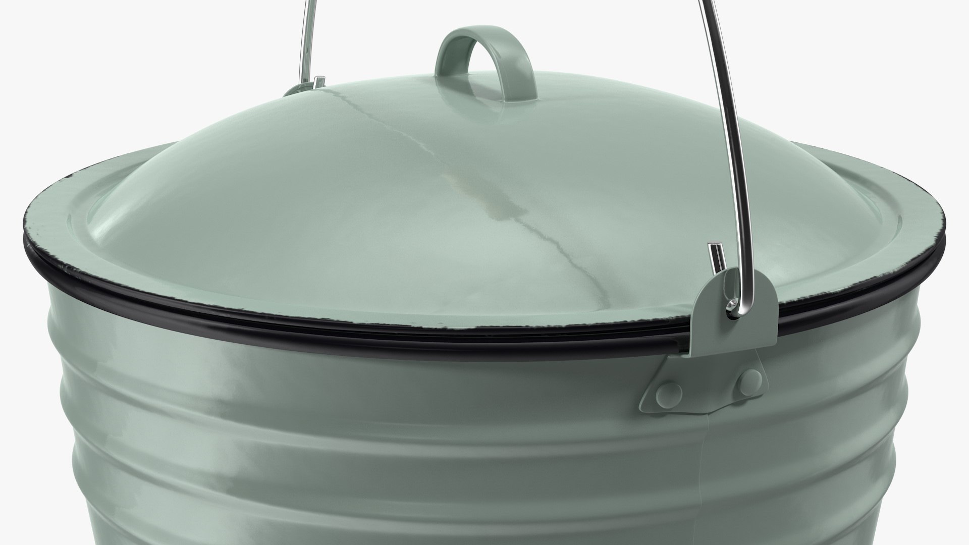 3D blue enamel bucket lid - TurboSquid 1637759