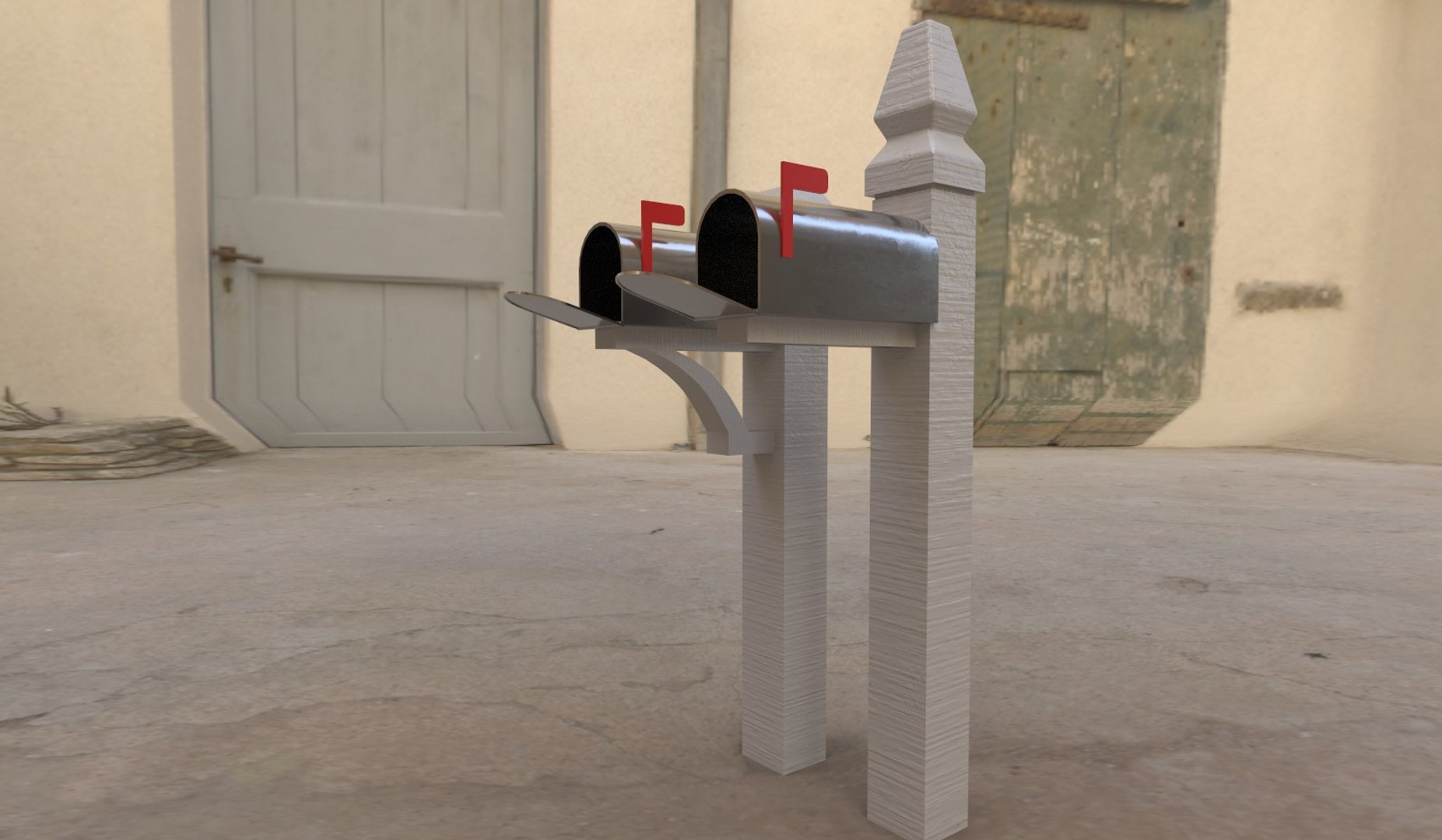Mail Post 3D Model - TurboSquid 1208473