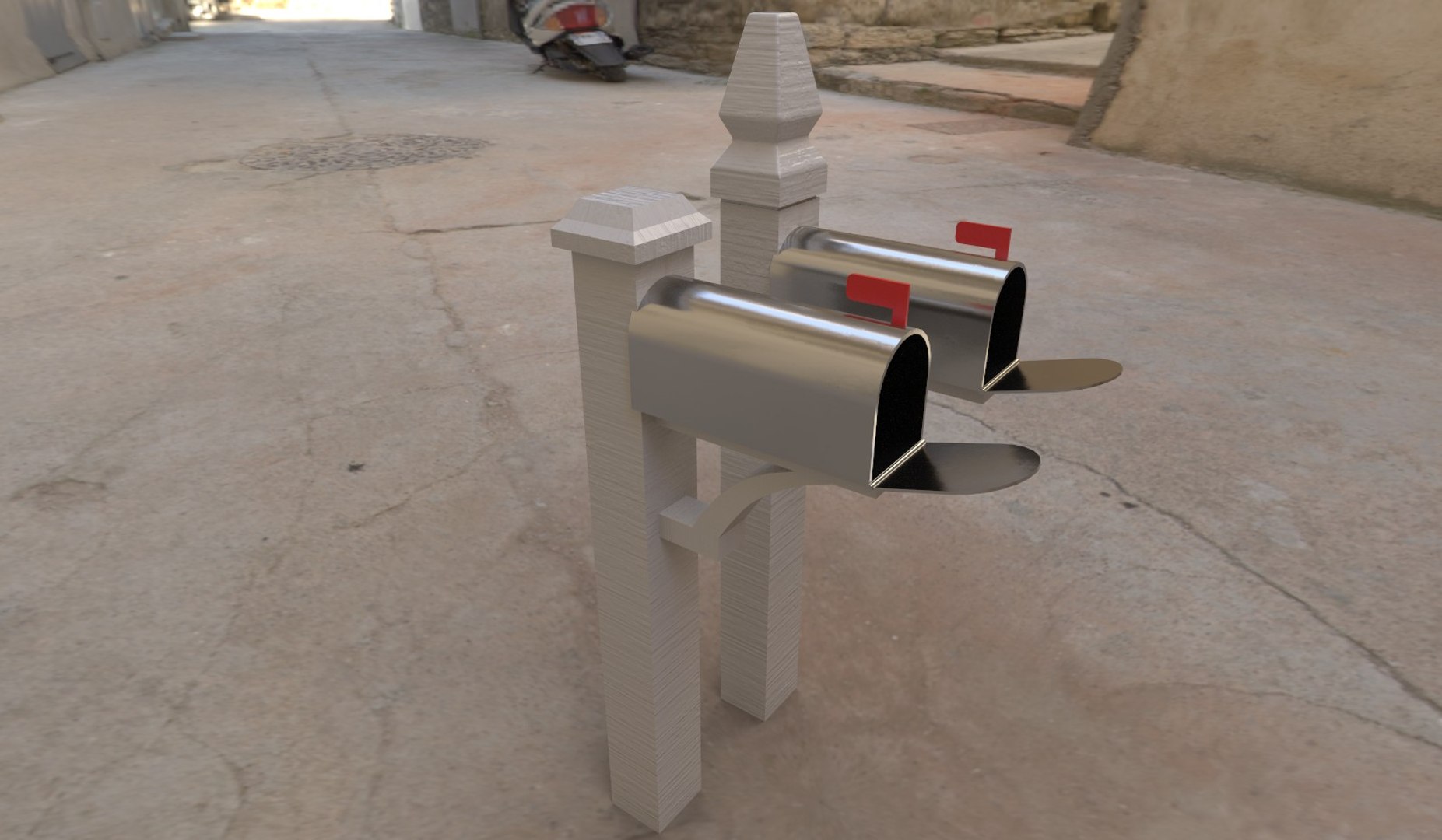 Mail Post 3D Model - TurboSquid 1208473