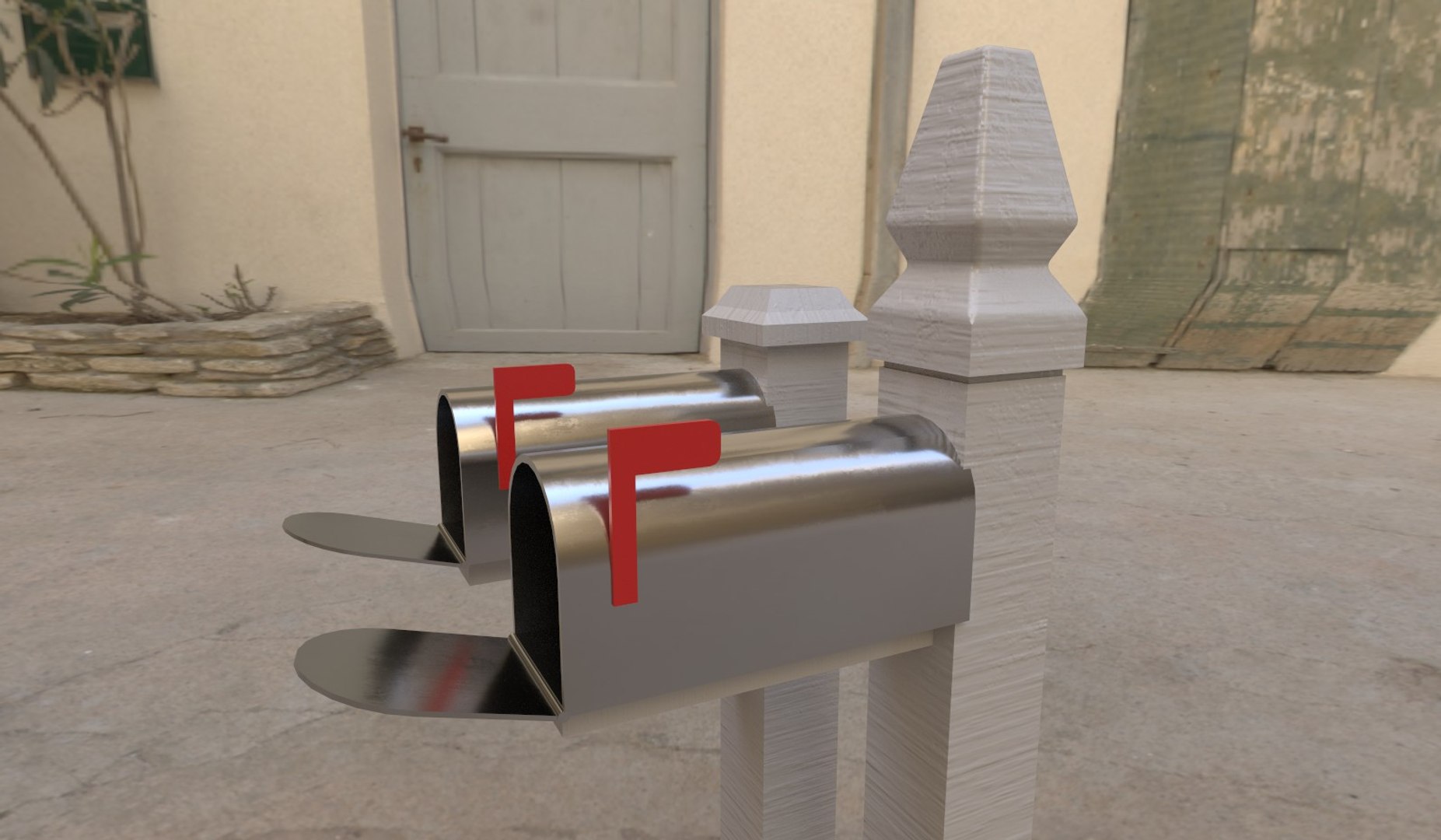 Mail Post 3D Model - TurboSquid 1208473