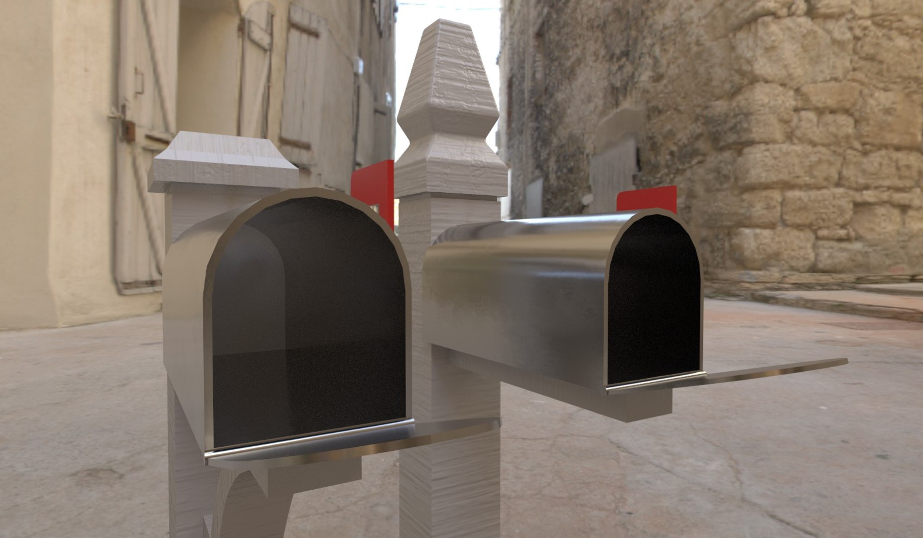 Mail Post 3D Model - TurboSquid 1208473