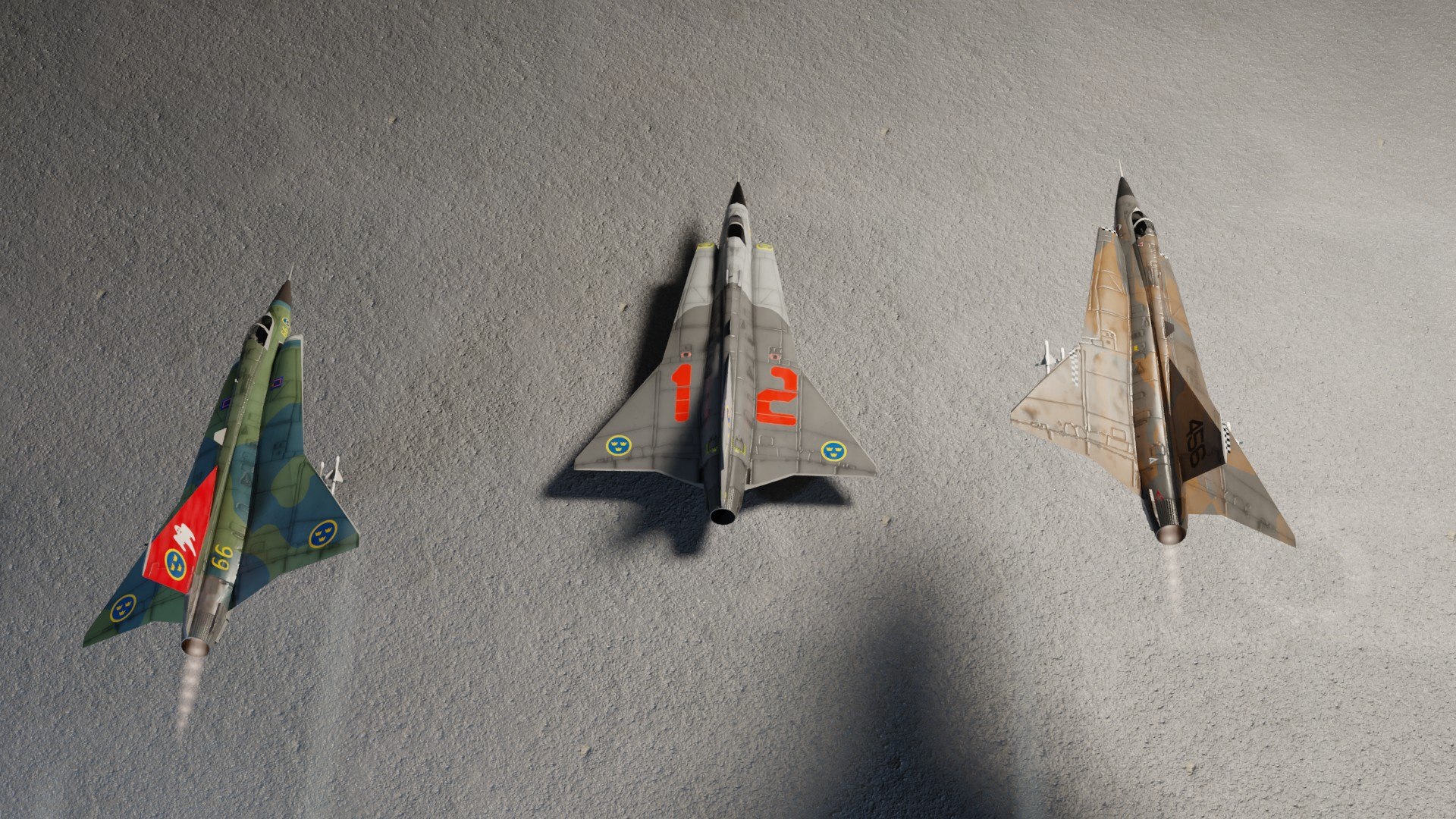 Saab JAS-35 Draken Lowpoly Jet Fighter 3D - TurboSquid 1870483