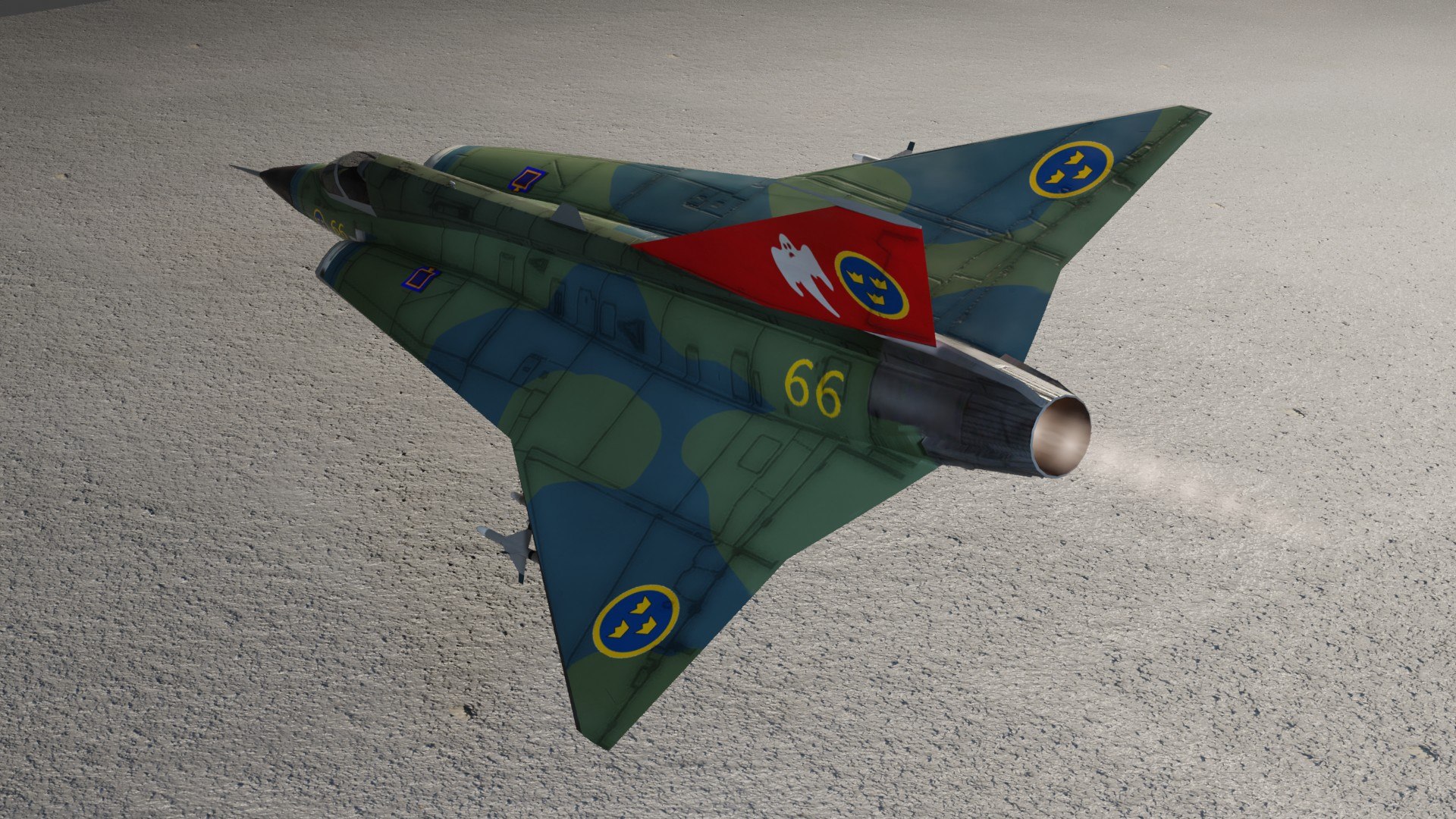 Saab JAS-35 Draken Lowpoly Jet Fighter 3D - TurboSquid 1870483