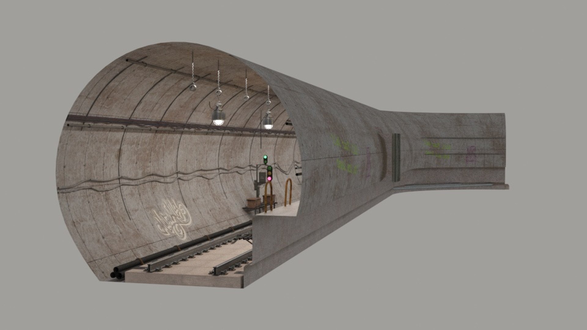 Subway Tunnel 3D Model - TurboSquid 1803520